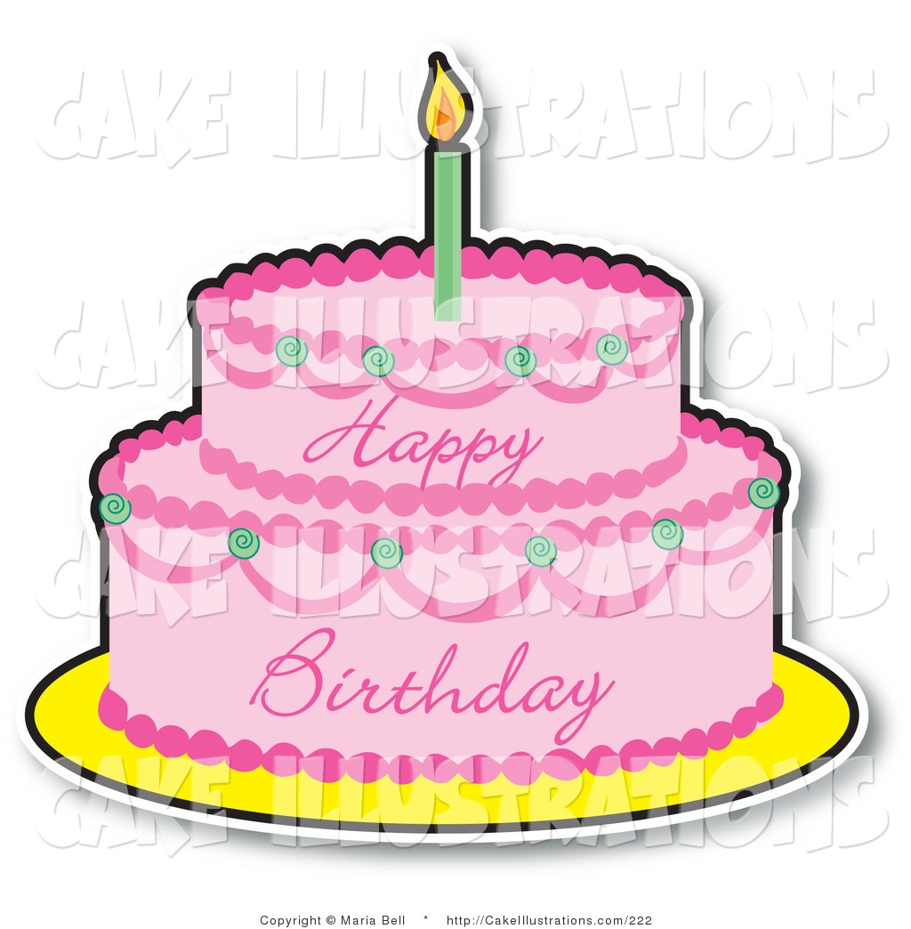 Pink Birthday Cake Clip Art