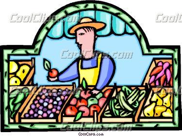 Fruit Vendor Clipart